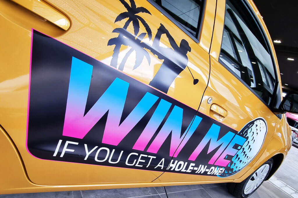 Teeing off with temporary vehicle graphics | LiftOff Solutions